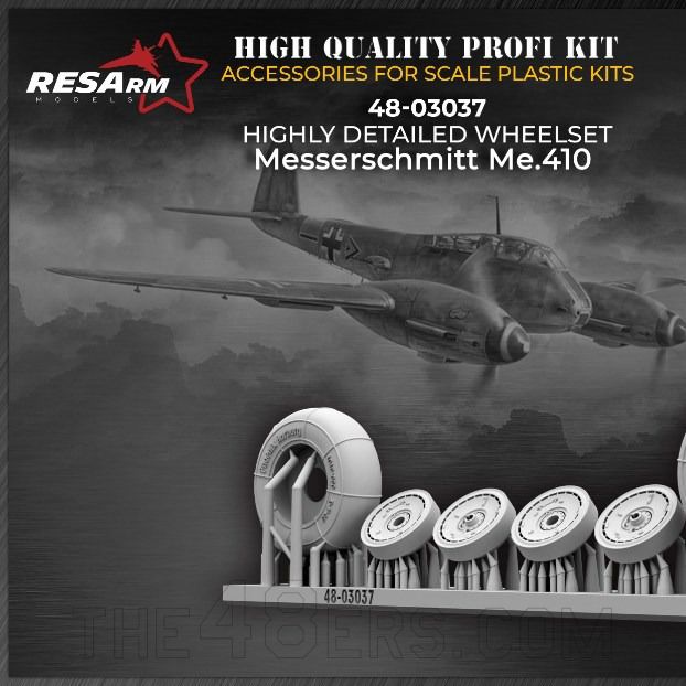 Me 410 highly detailed wheel set RESArm 48-03037 1:48