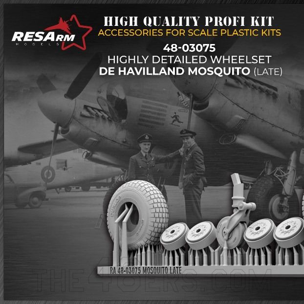 Mosquito (late) highly detailed wheel set RESArm 48-03075 1:48