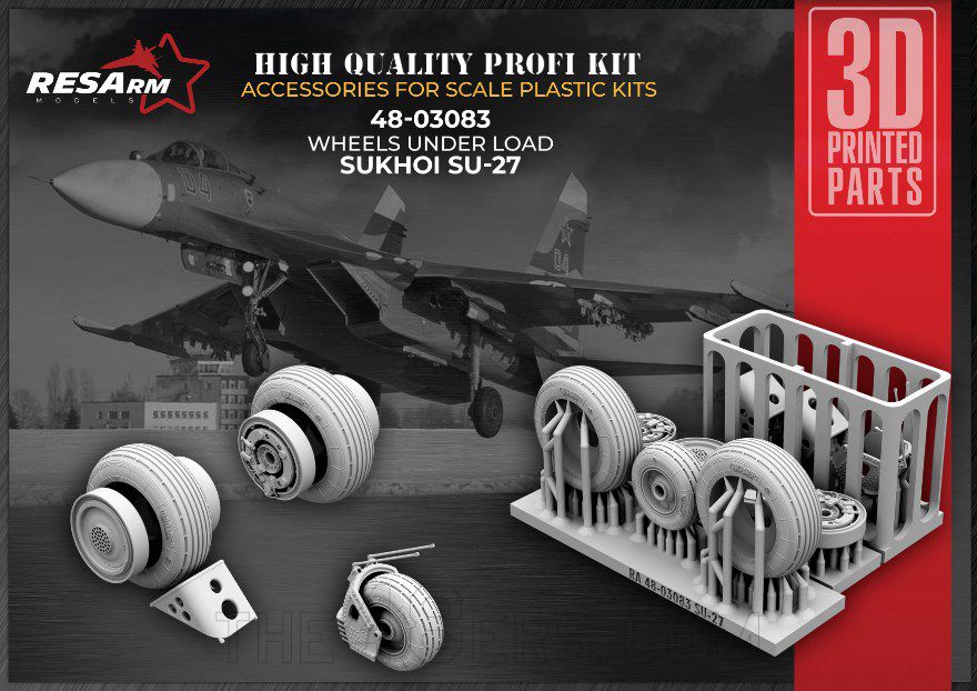 Su-27 wheels under load RESArm 48-03083 1:48