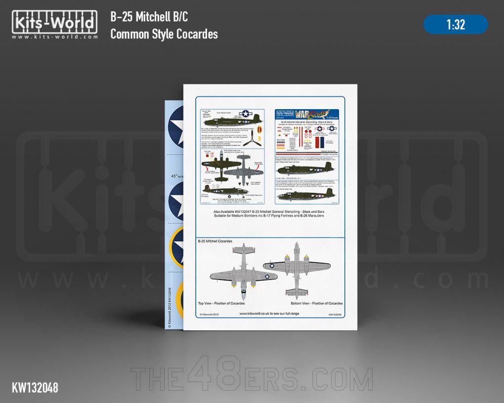 B-25B/C/H/J Mitchell 'Concardes' Kits-World KW132048 1:32