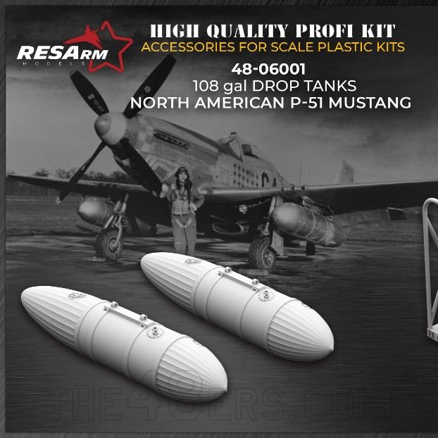P-51 Mustang 108 gal drop tanks RESArm 48-06001 1:48