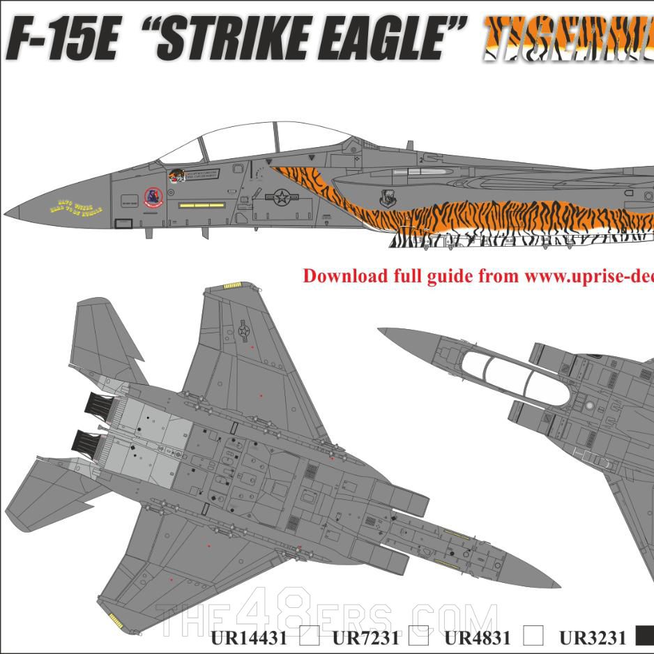 F-15E Strike Eagle Tigermeet'98, with stencils UpRise Decals UR3231 1:32