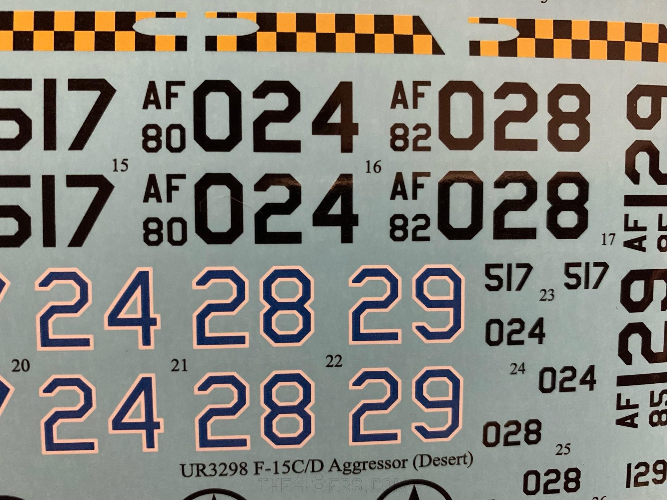 F-15C/D Eagle Aggressor (Desert) UpRise Decals UR3298 1:32