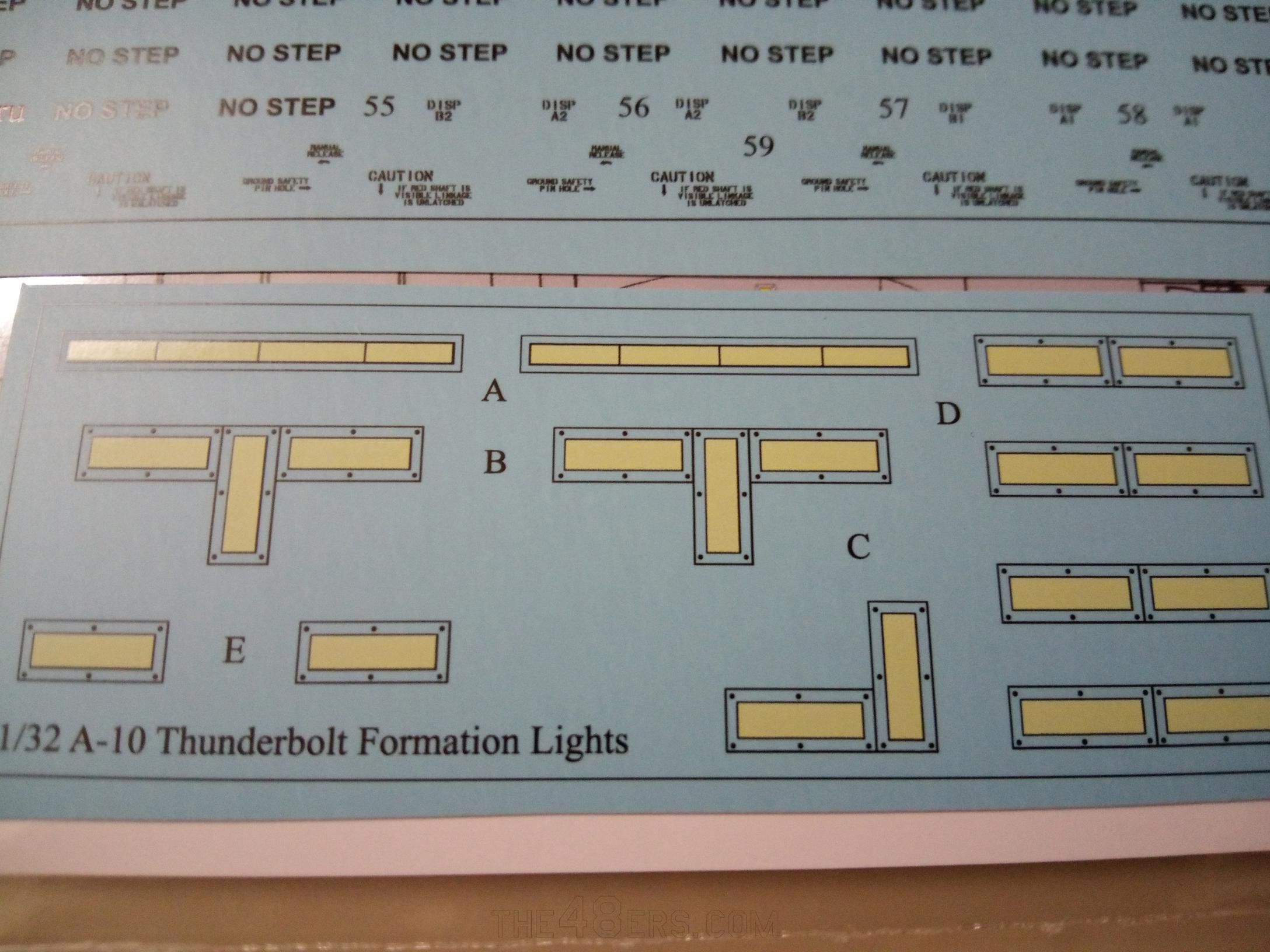 A-10A Thunderbolt stencils UpRise Decals UR32172 1:32