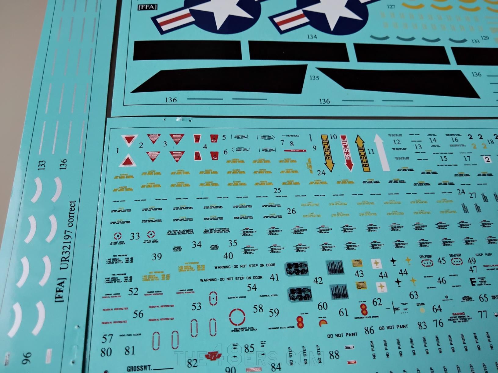 F-8 Crusader stencils UpRise Decals UR32197 1:32