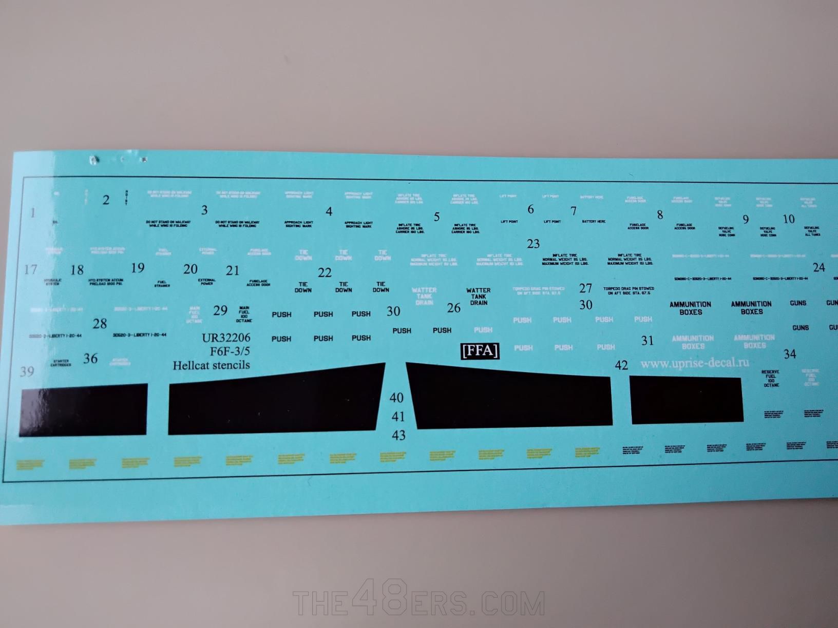 F6F-3K/5K Hellcat Drones UpRise Decals UR32205 1:32