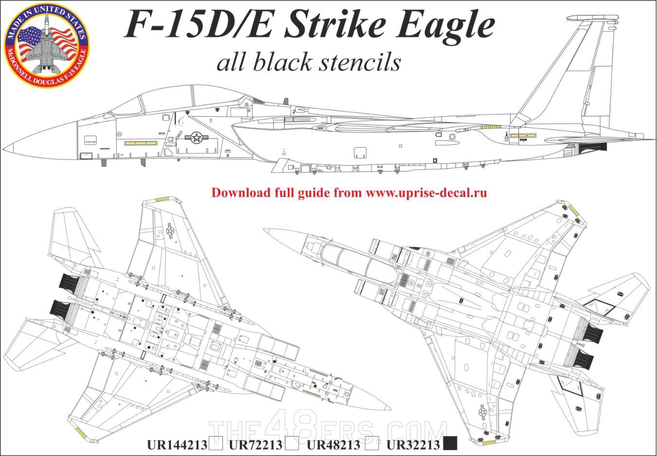 F-15E Strike Eagle stencils UpRise Decals UR32213 1:32