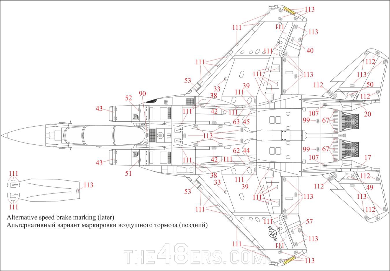 F-15E Strike Eagle stencils UpRise Decals UR32213 1:32