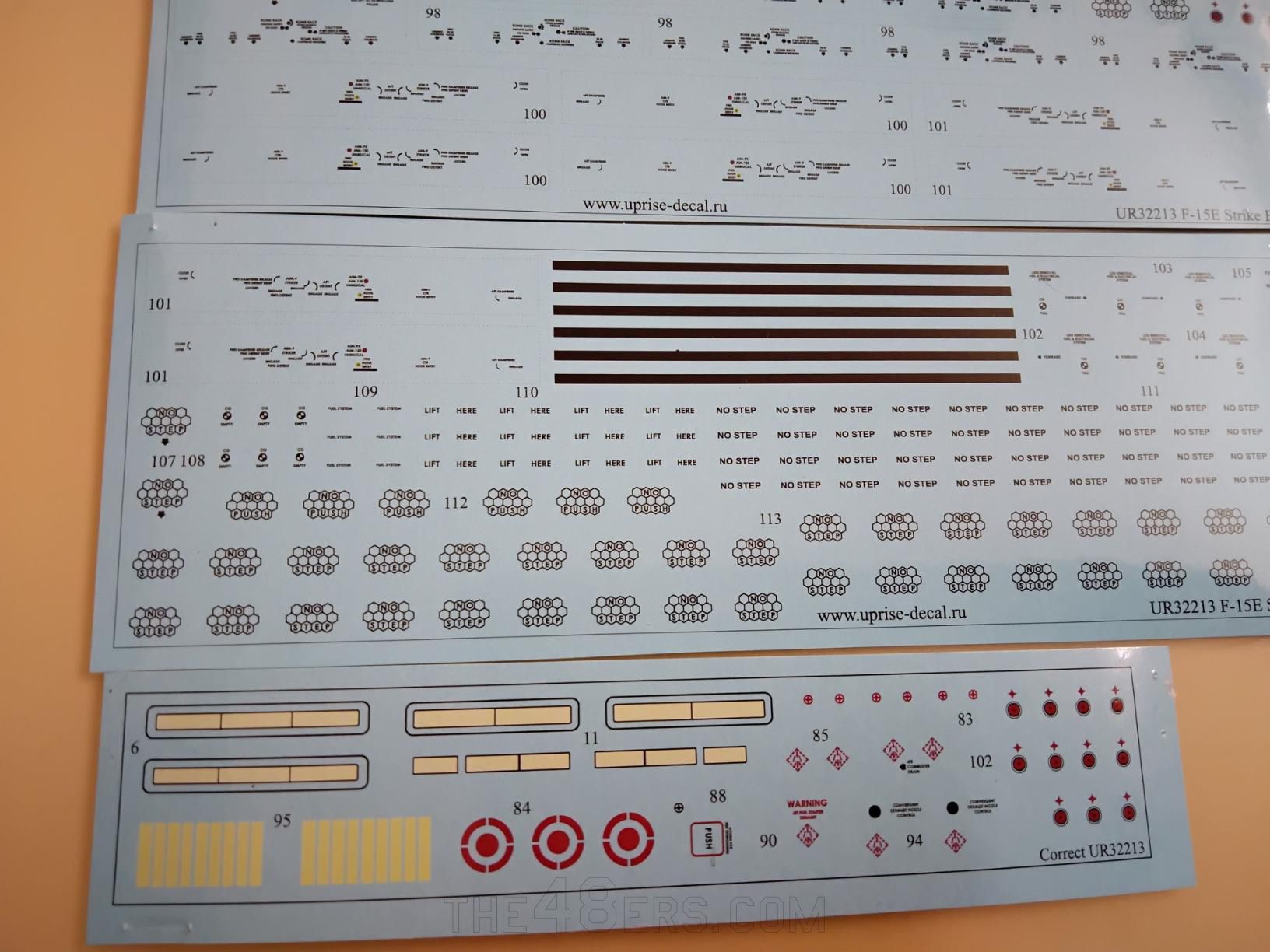 F-15E Strike Eagle stencils UpRise Decals UR32213 1:32