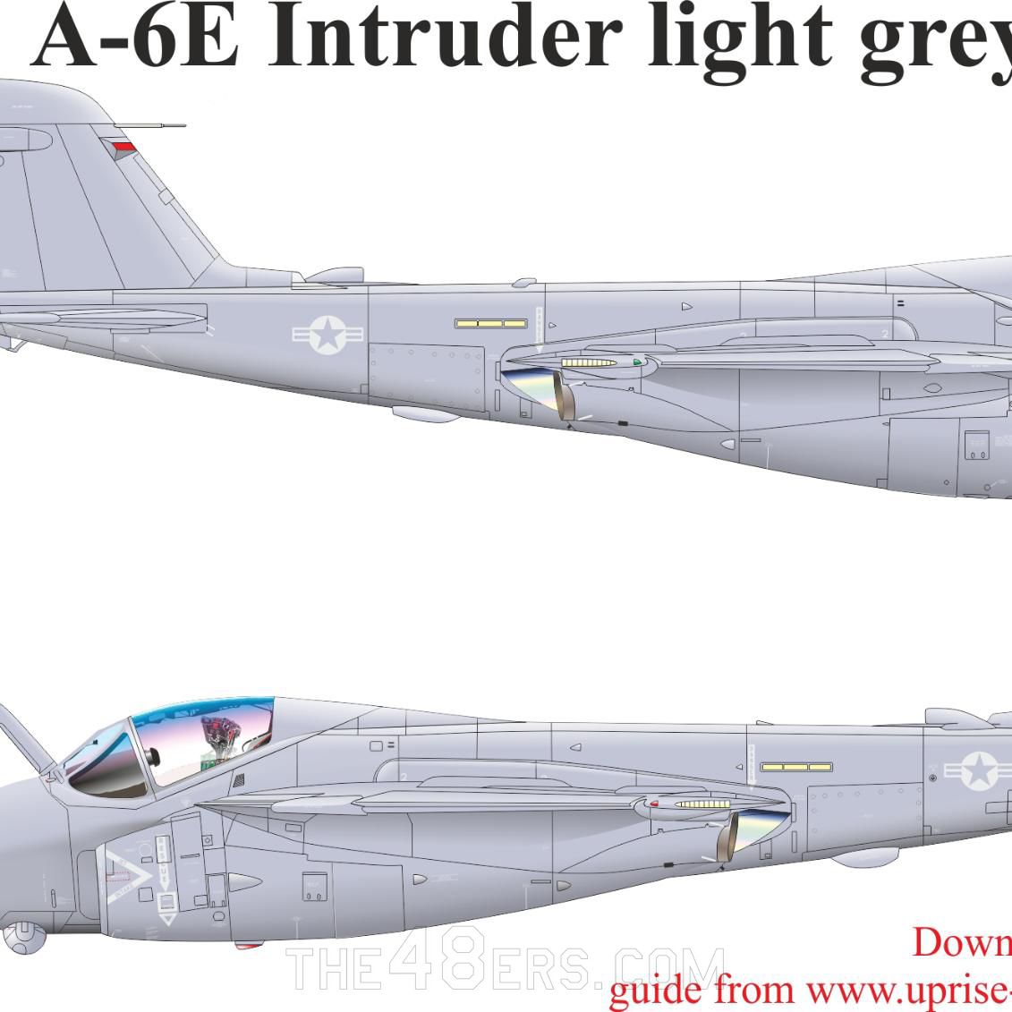 A-6 Intruder Light Grey stencils UpRise Decals UR32277 1:32
