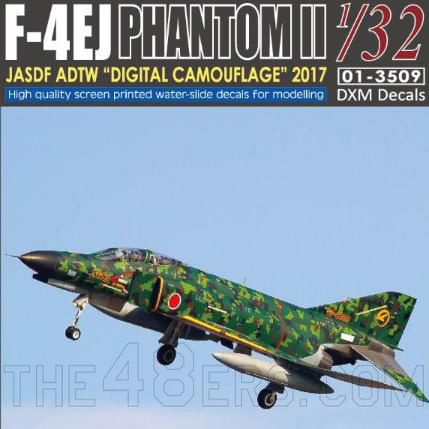 F-4EJ JASDF ADTW Digital Camouflage 2017 DXM Decals 01-3509 1:32