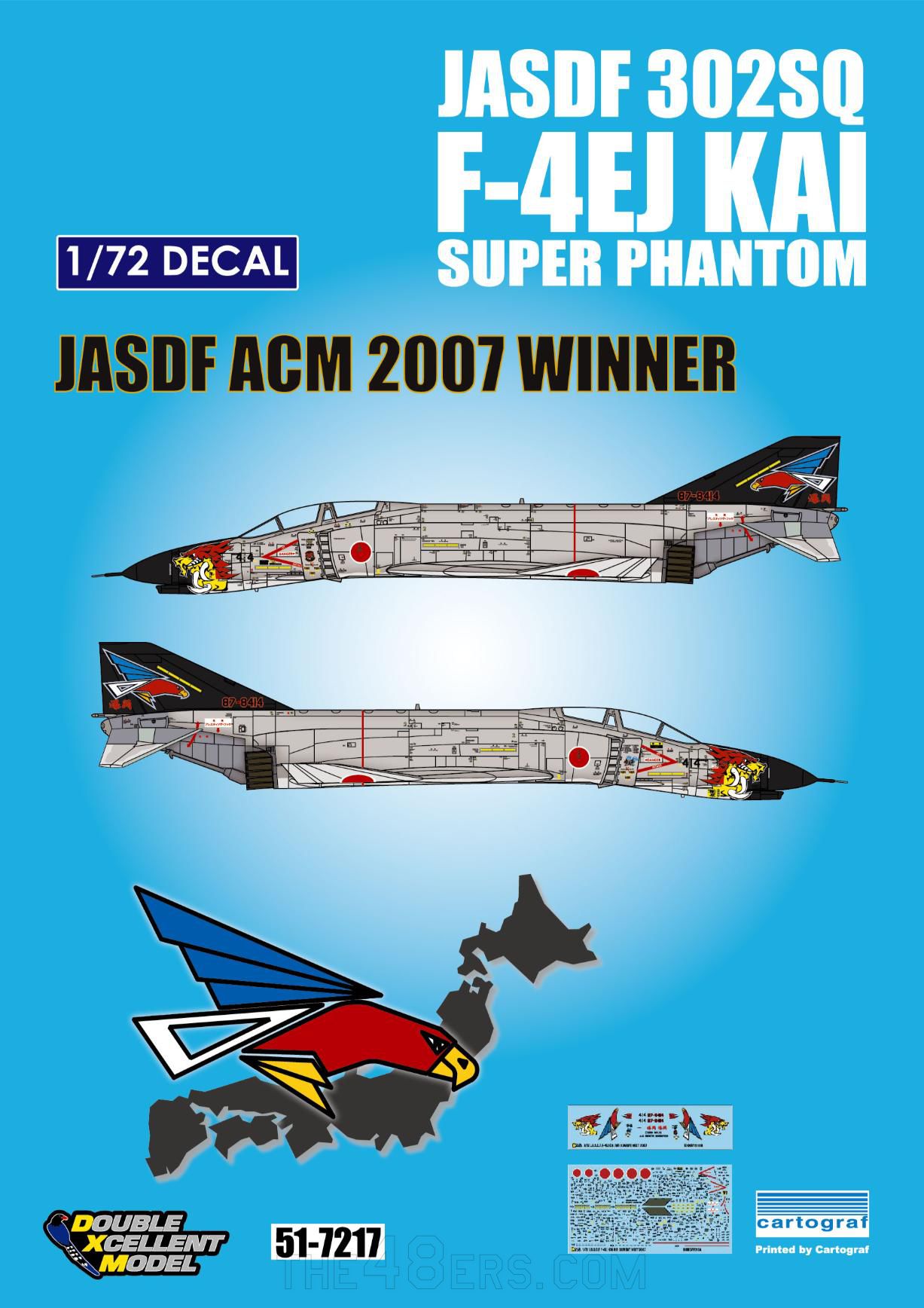 F-4EJ JASDF Kai ACM 2007 winner DXM Decals 51-7217 1:72
