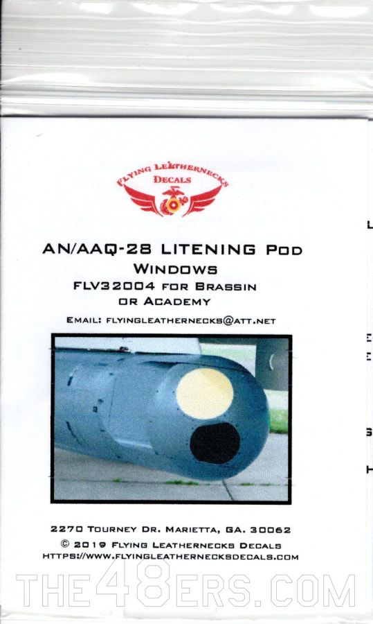 AN/AAQ-28 Litening pod windows Flying Leathernecks FLV32004 1:32
