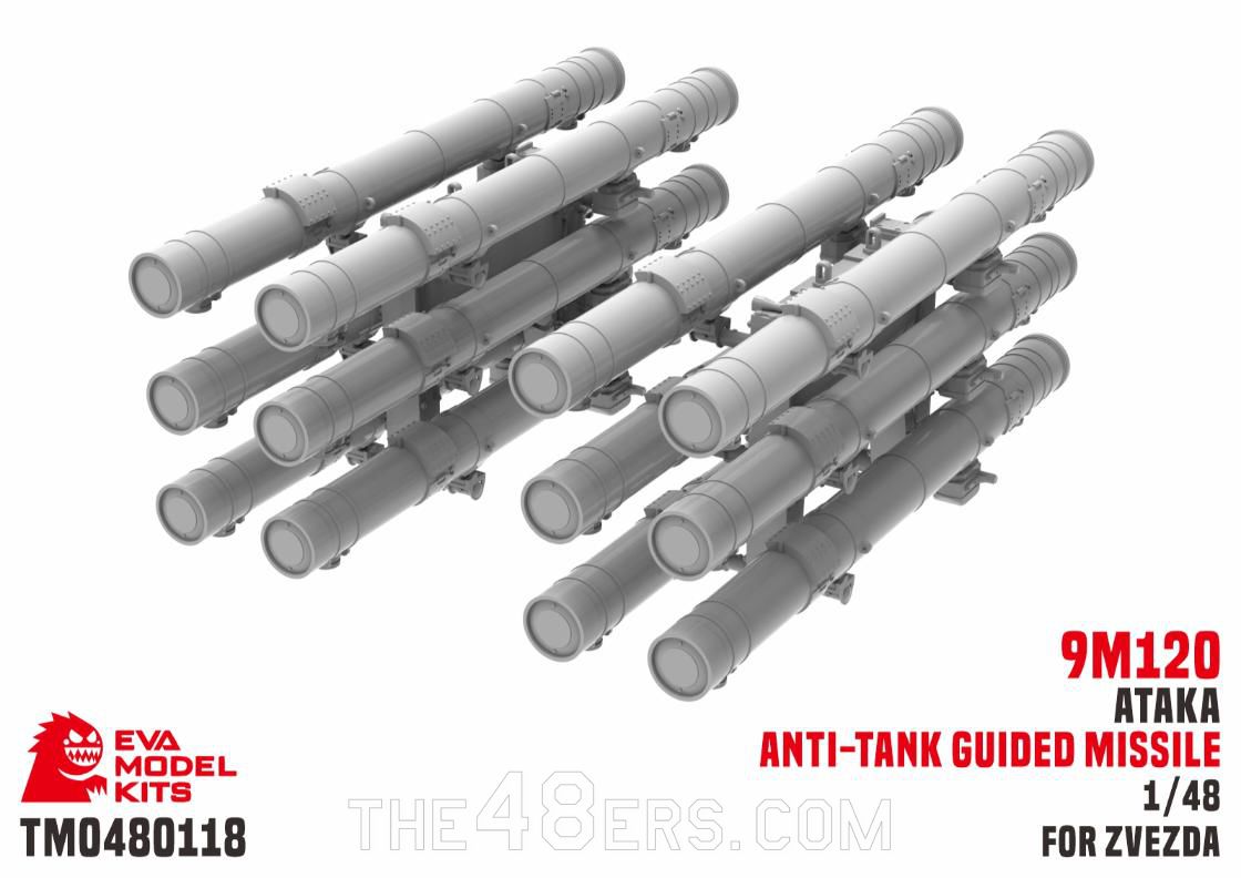 9M120 Ataka anti-tank guided missile EVA Model Kits TM0480112 1:48