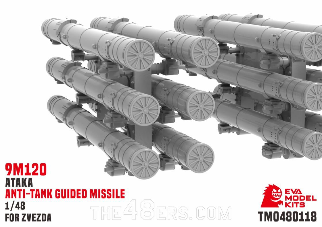 9M120 Ataka anti-tank guided missile EVA Model Kits TM0480112 1:48