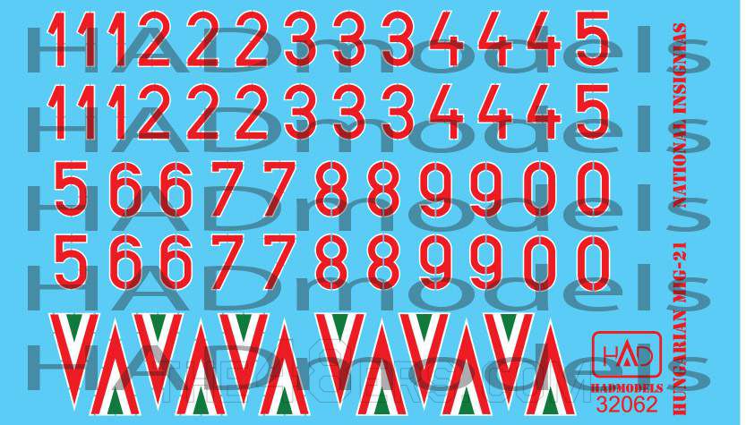 Hungarian national insignias decals (1990-98) HADmodels 32062 1:32