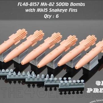 Mk-82 500lb Bomb with Mk-15 Snakeye Fin Flying Leathernecks Models FL48 ...