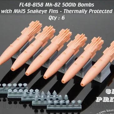 Mk-82 500lb Bomb with Mk-15 Snakeye Fin - Thermally Protected Flying ...