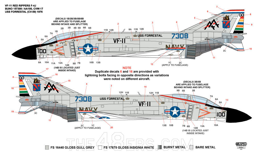 F-4J VF-11 Red Rippers 1976