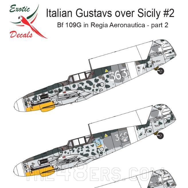 Italian Gustavs over Sicily #2 Exotic Decals ED48026 1:48