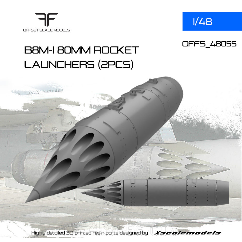 B8M-1 80mm rocket launchers Offset Scale Models 48053 1:48