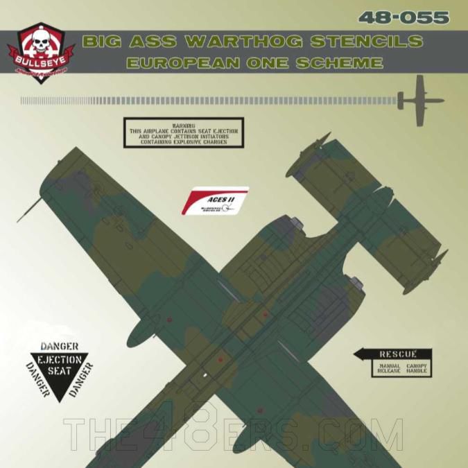 A-10 Thunderbolt II 'Big Ass Warthog' stencils European one scheme ...