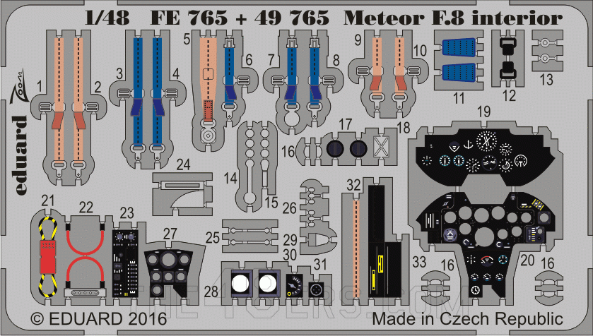 Meteor F.8 cockpit and setbelts