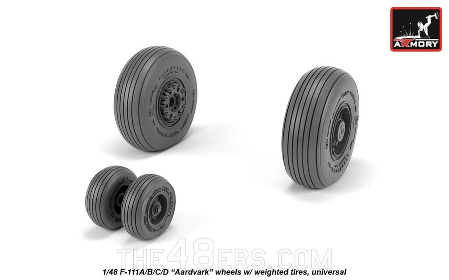 F-111 early type wheels w/ weighted tires
