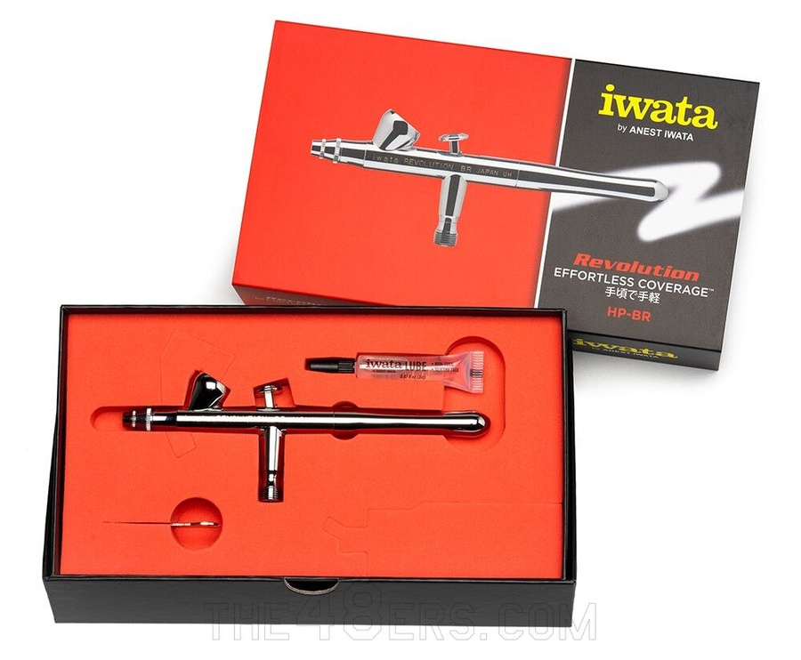 Iwata Revolution HP-BR gravity feed dual action airbrush IWATA R2500