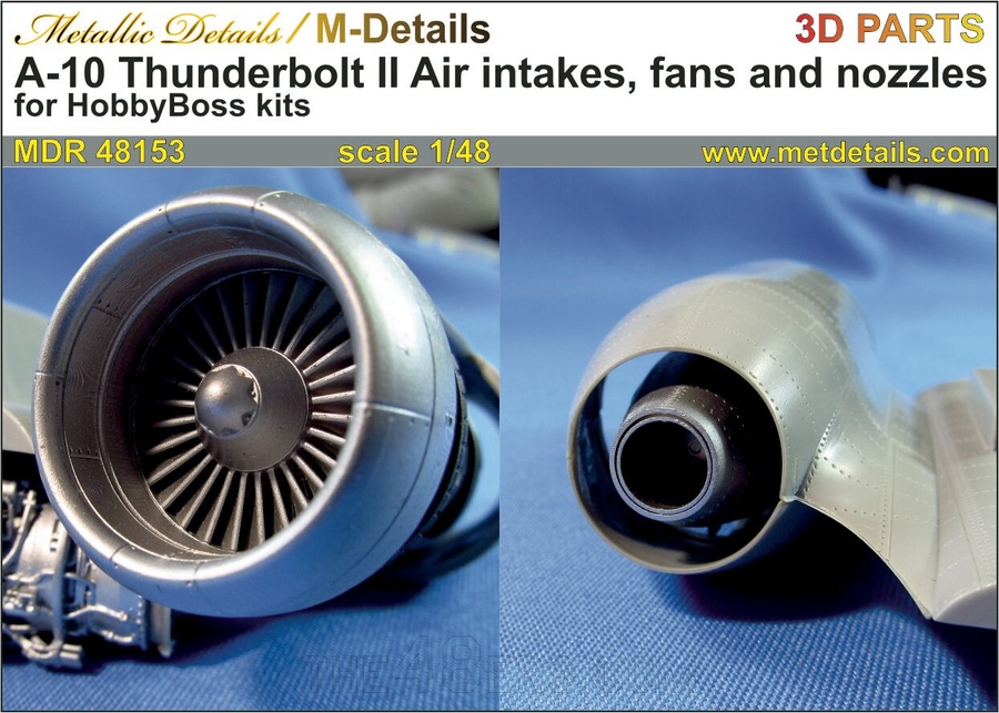 A-10 Thunderbolt II air intakes, fans and nozzles