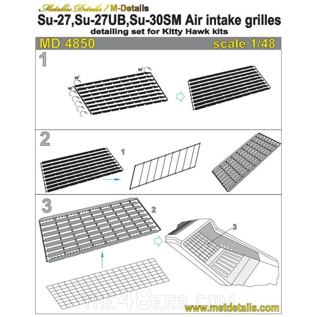Su-27/Su-27UB/Su-30SM air intake grilles