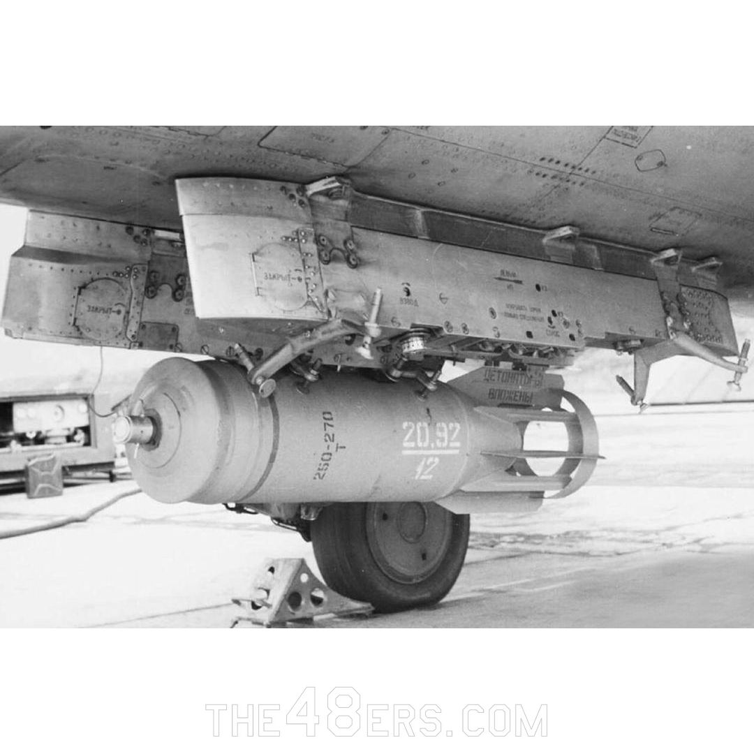 244N (RN-24) Soviet Nuclear Bomb with BD3-56FNM rack