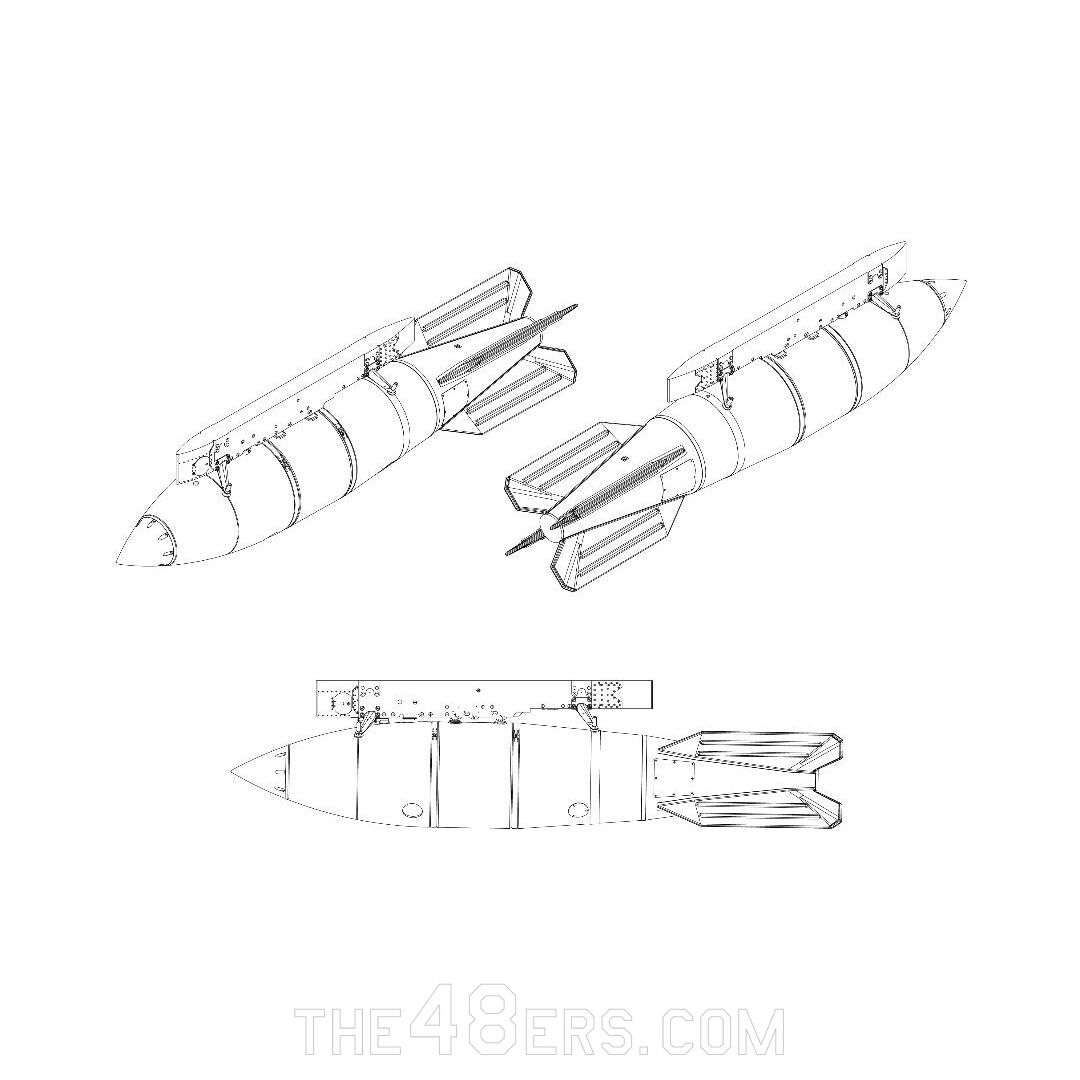 244N (RN-24) Soviet Nuclear Bomb with BD3-56FNM rack