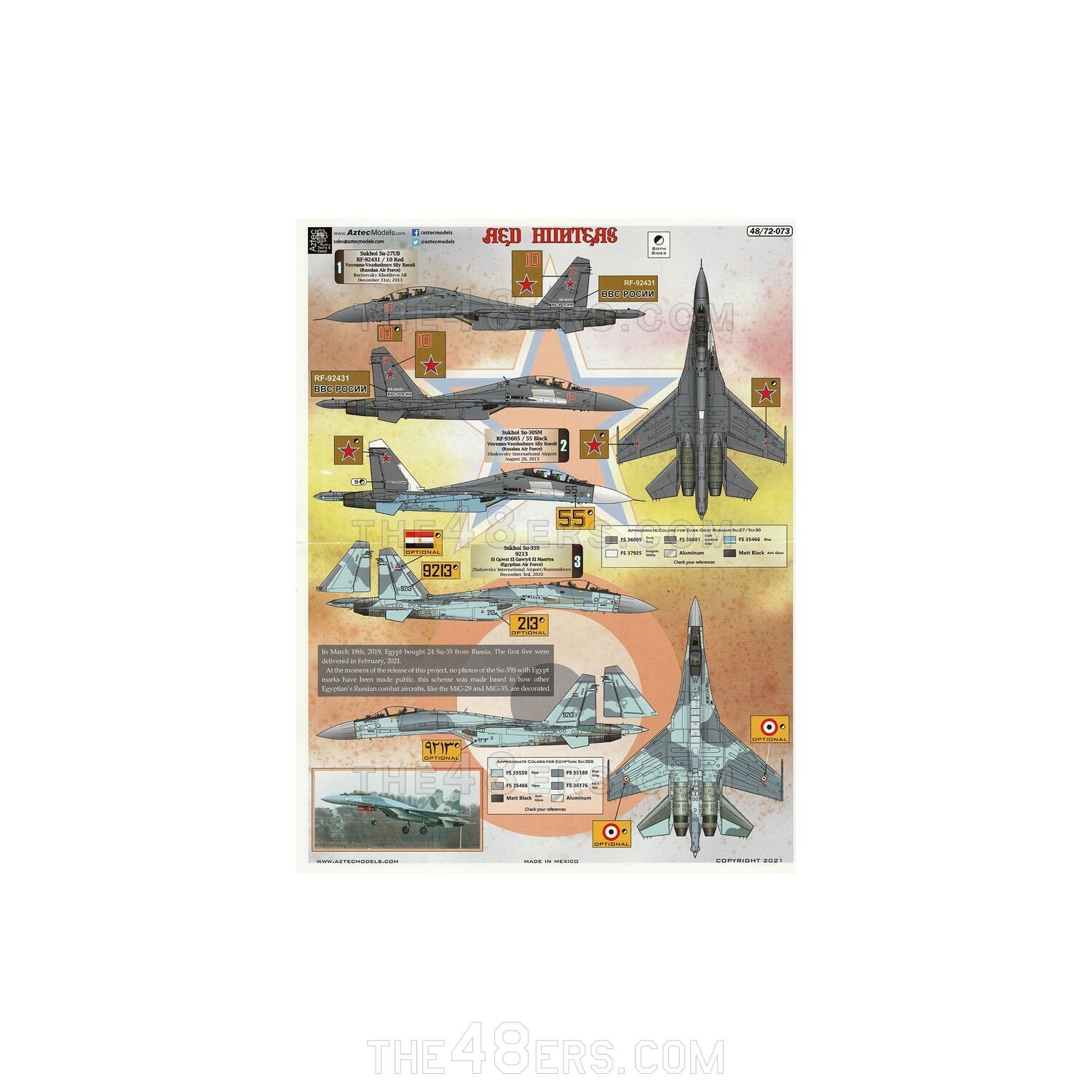 Su-27 variants International set - Red Hunters