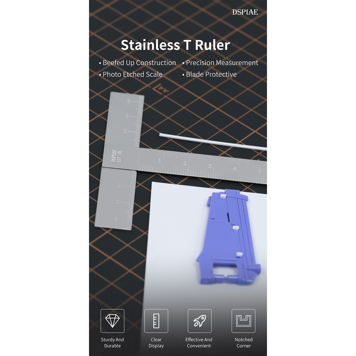 Stainless steel T ruler