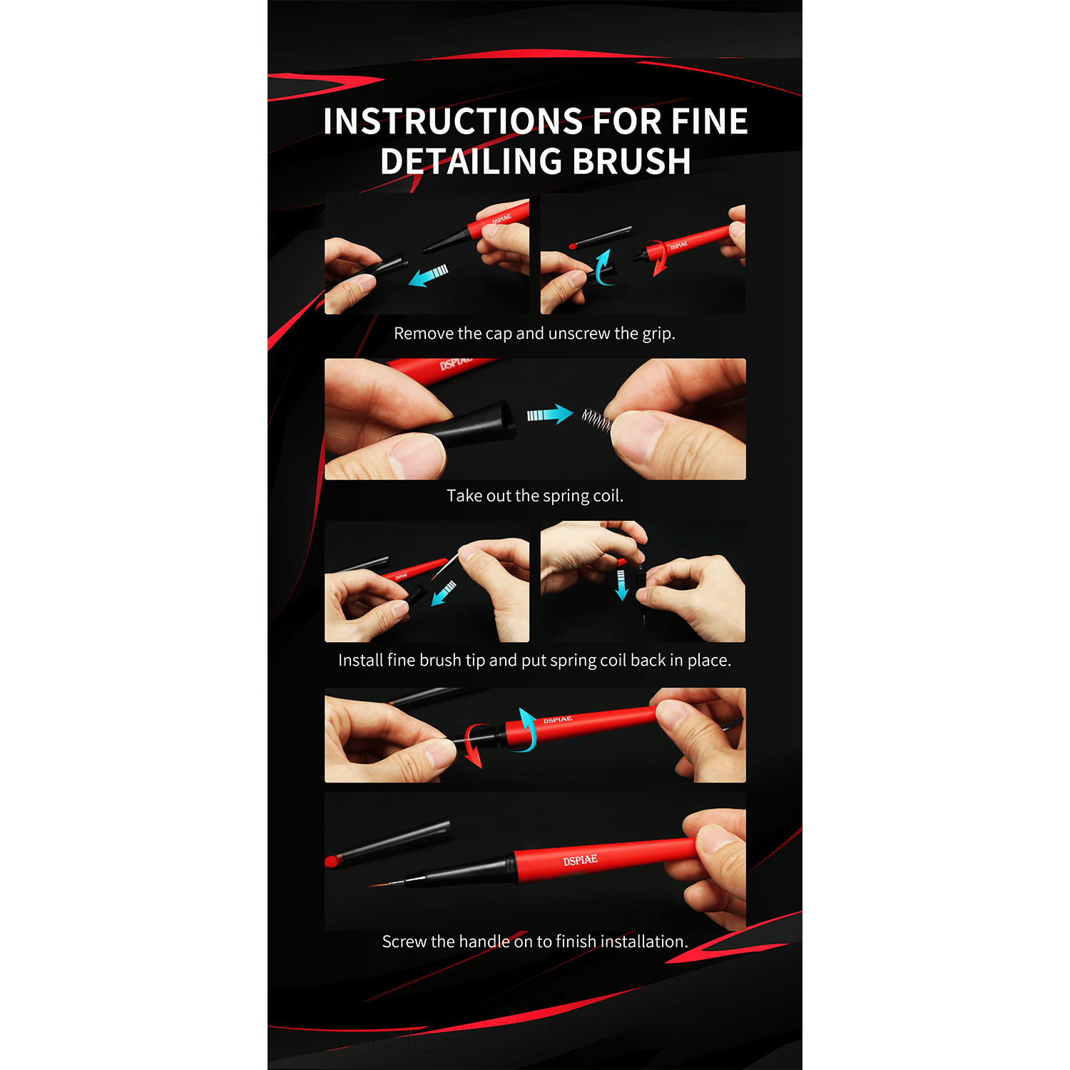 Broad painting brush tips FBT-U02 DSPIAE FBT-U02