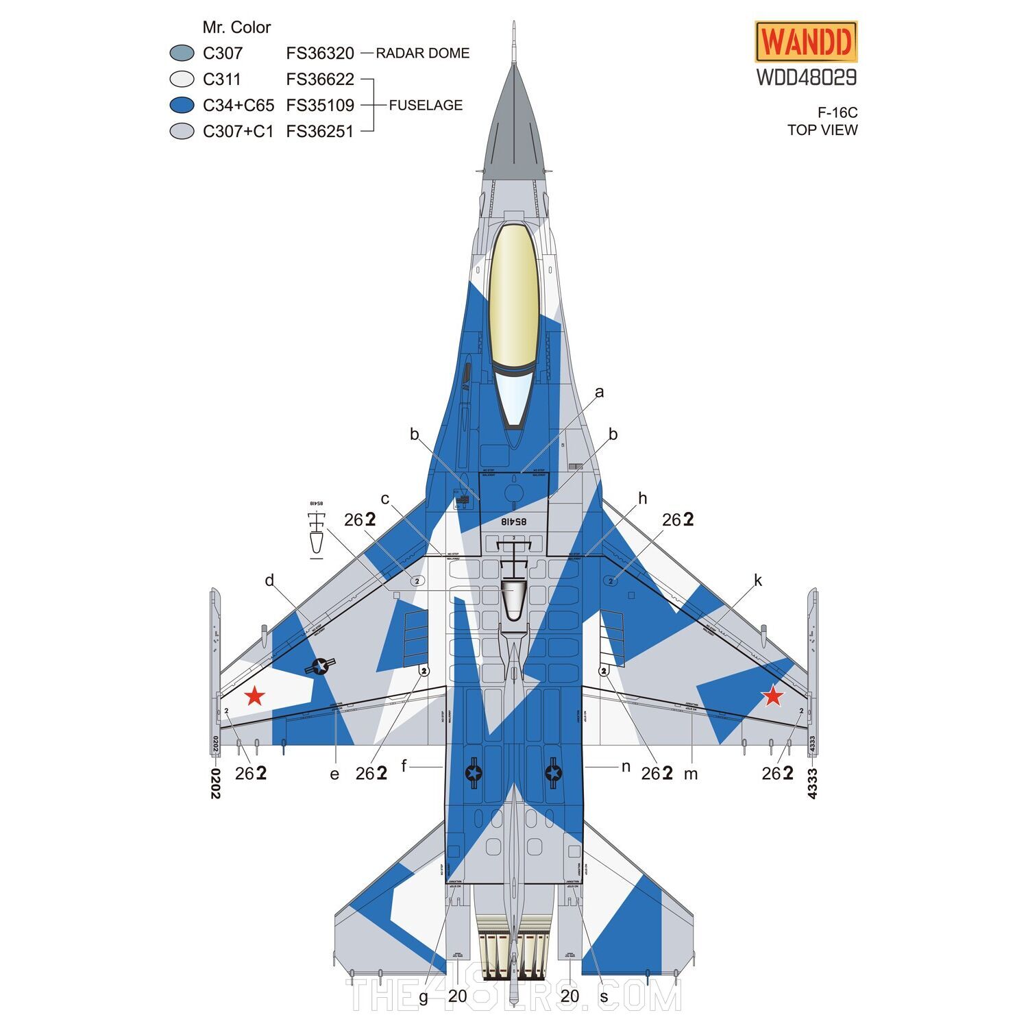 USAF Blue Splinter Aggressor F-16, F-15, F-104