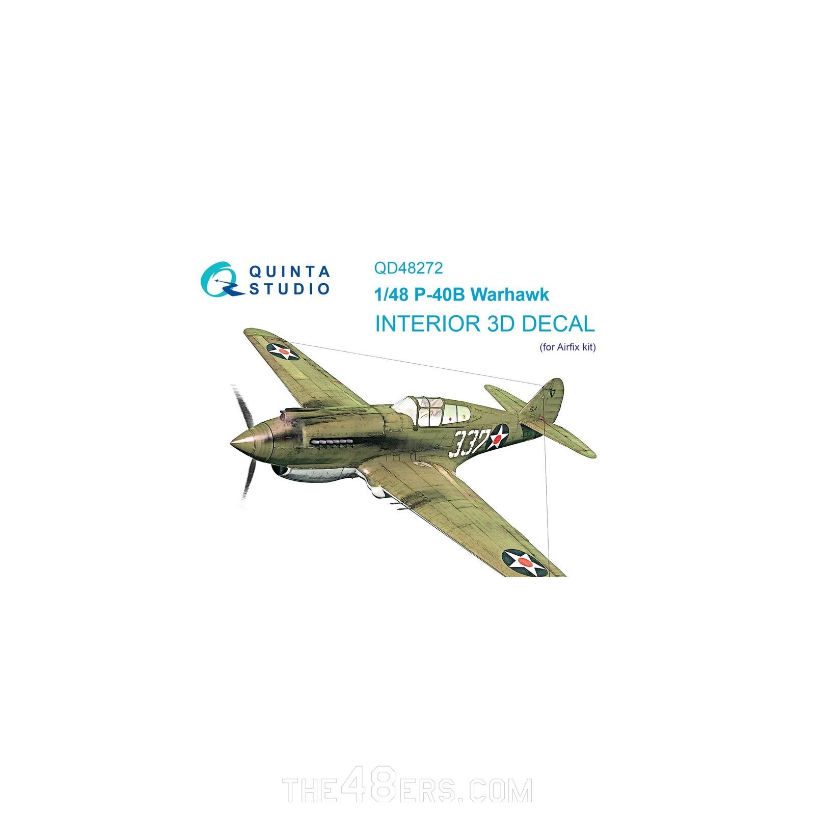 P-40B 3D-Printed & coloured Interior on decal paper
