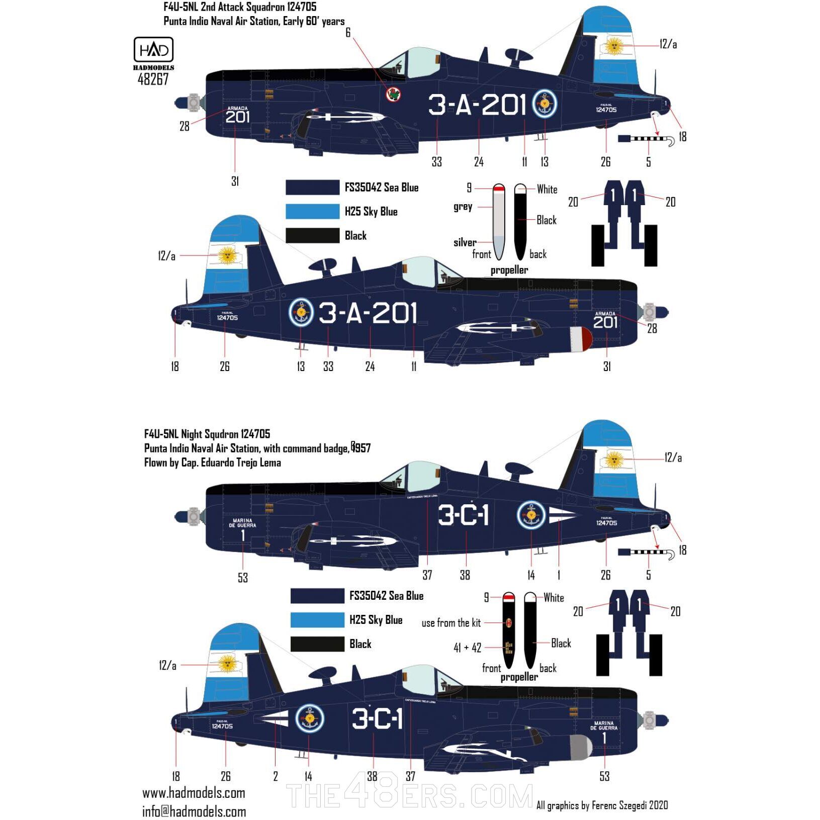 F4U- Corsairs decal sheet Part 2