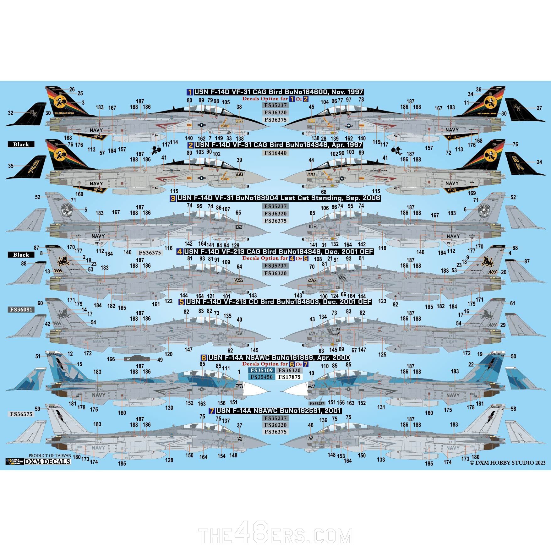 USN F-14 VF-31/VF-213/NSAWC Tomcat Collection #3