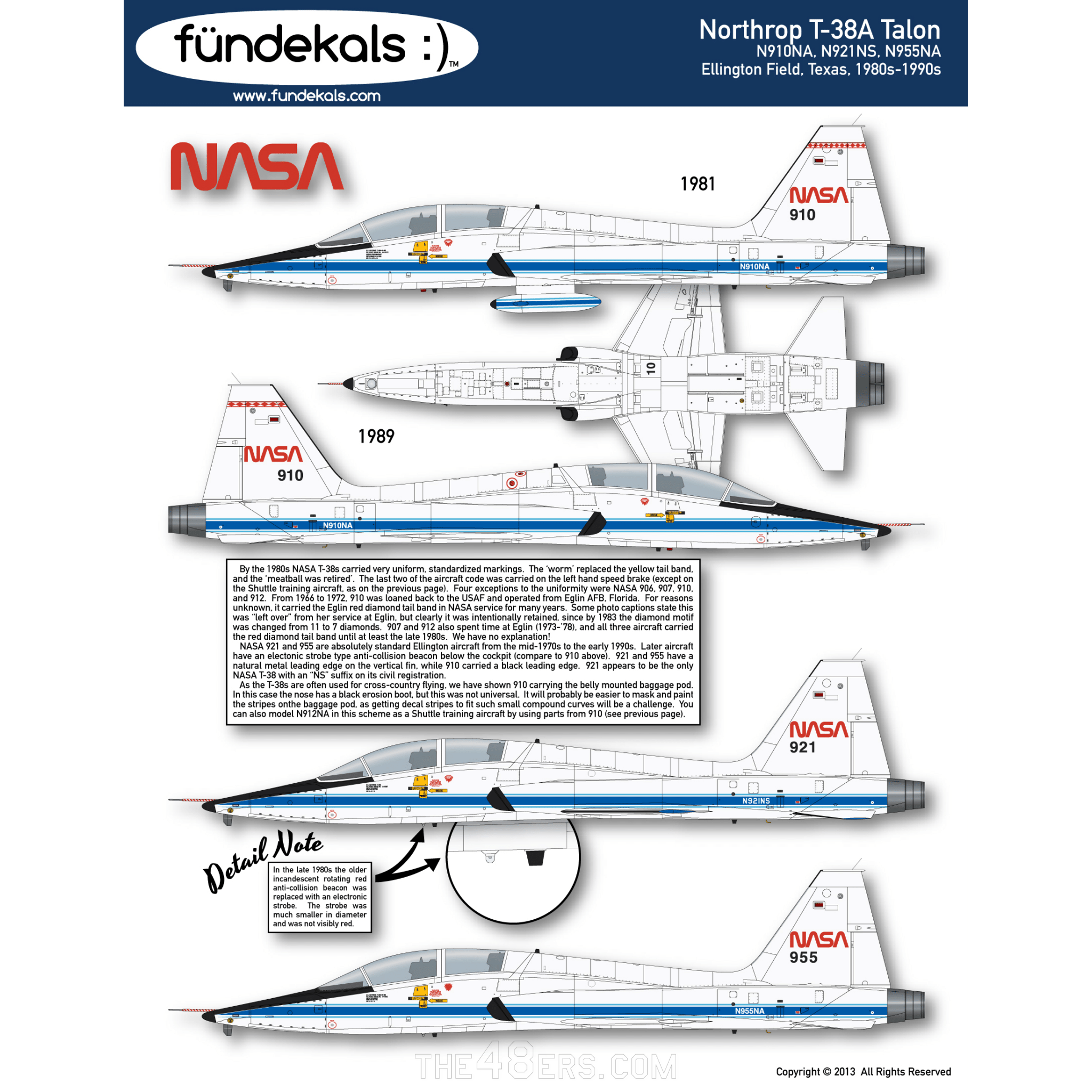 T-38 Talons of NASA Fundekals 48003 1:48