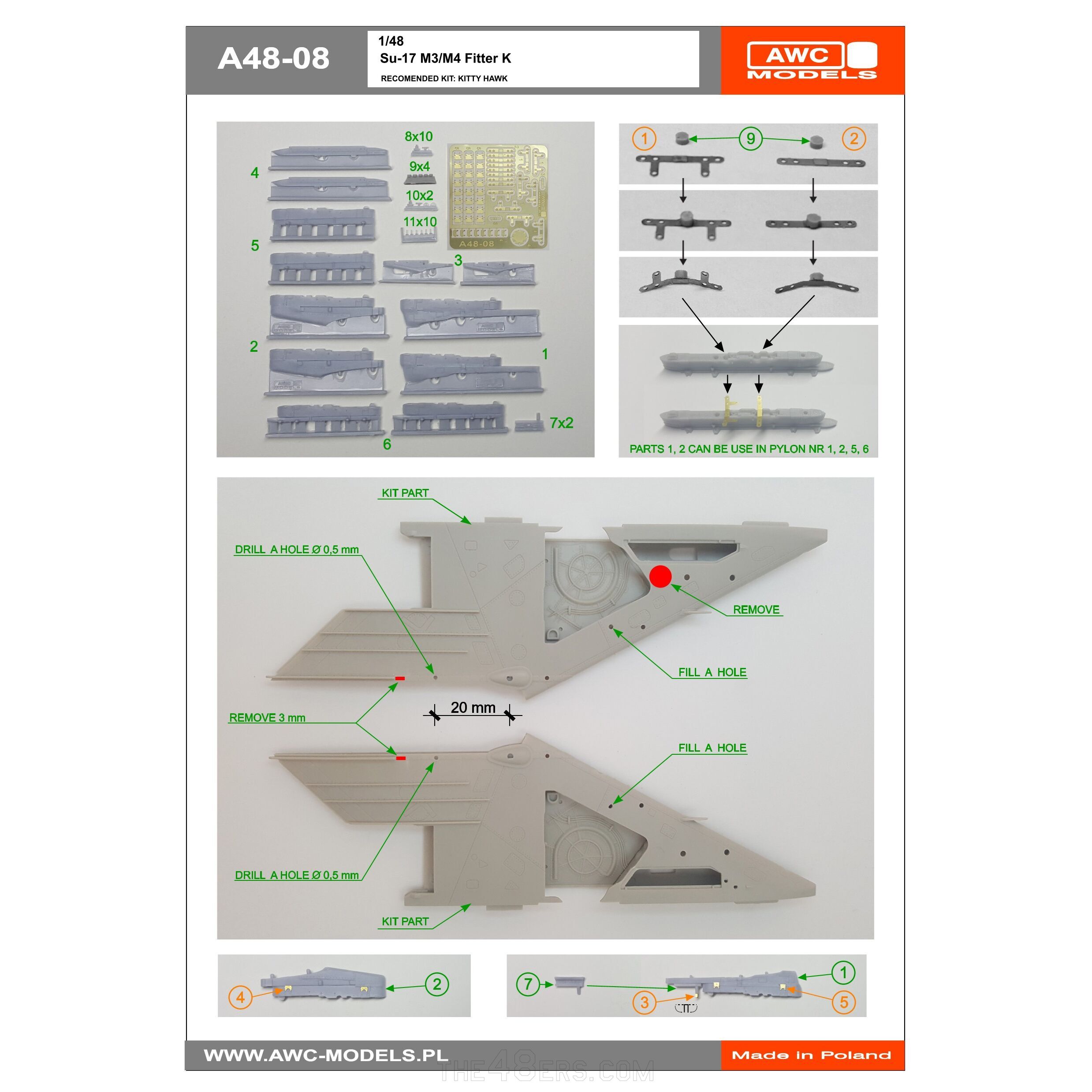 Su–17/22 M3/M4 Fitter K Pylon set