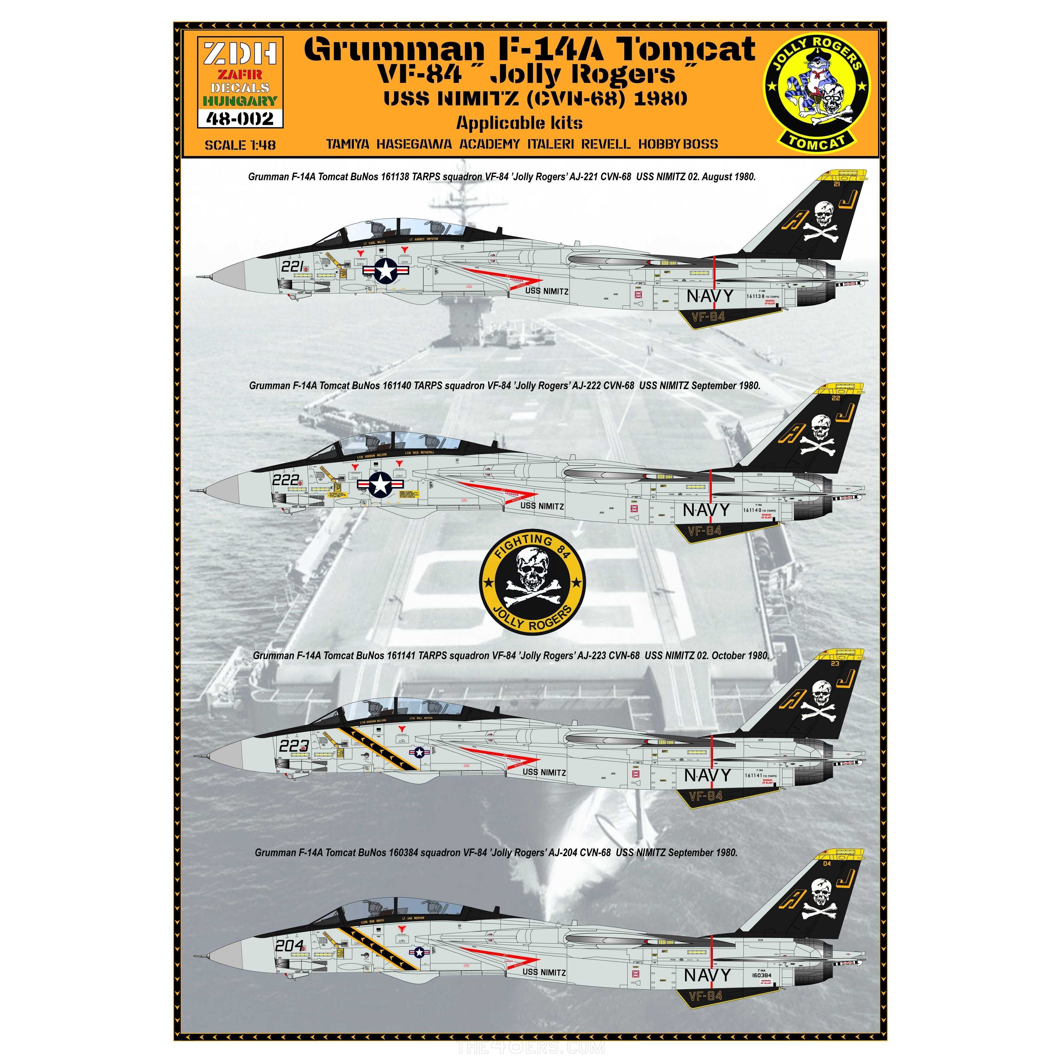 F-14A Tomcat VF-84, CVN-89 1980